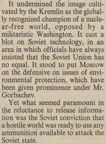 Chernobyl in the News April-May 1986 | Chernobyl Nuclear Disaster